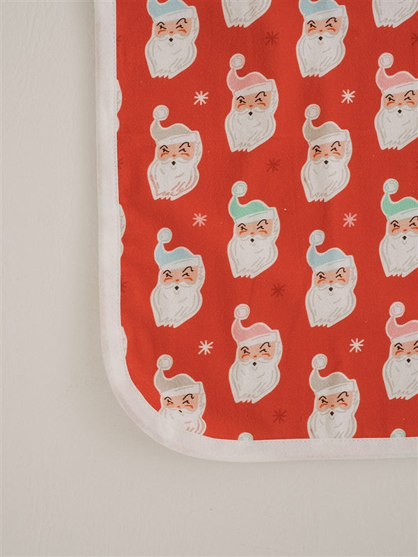 Single Burp Cloth - Santa – Doe A Deer